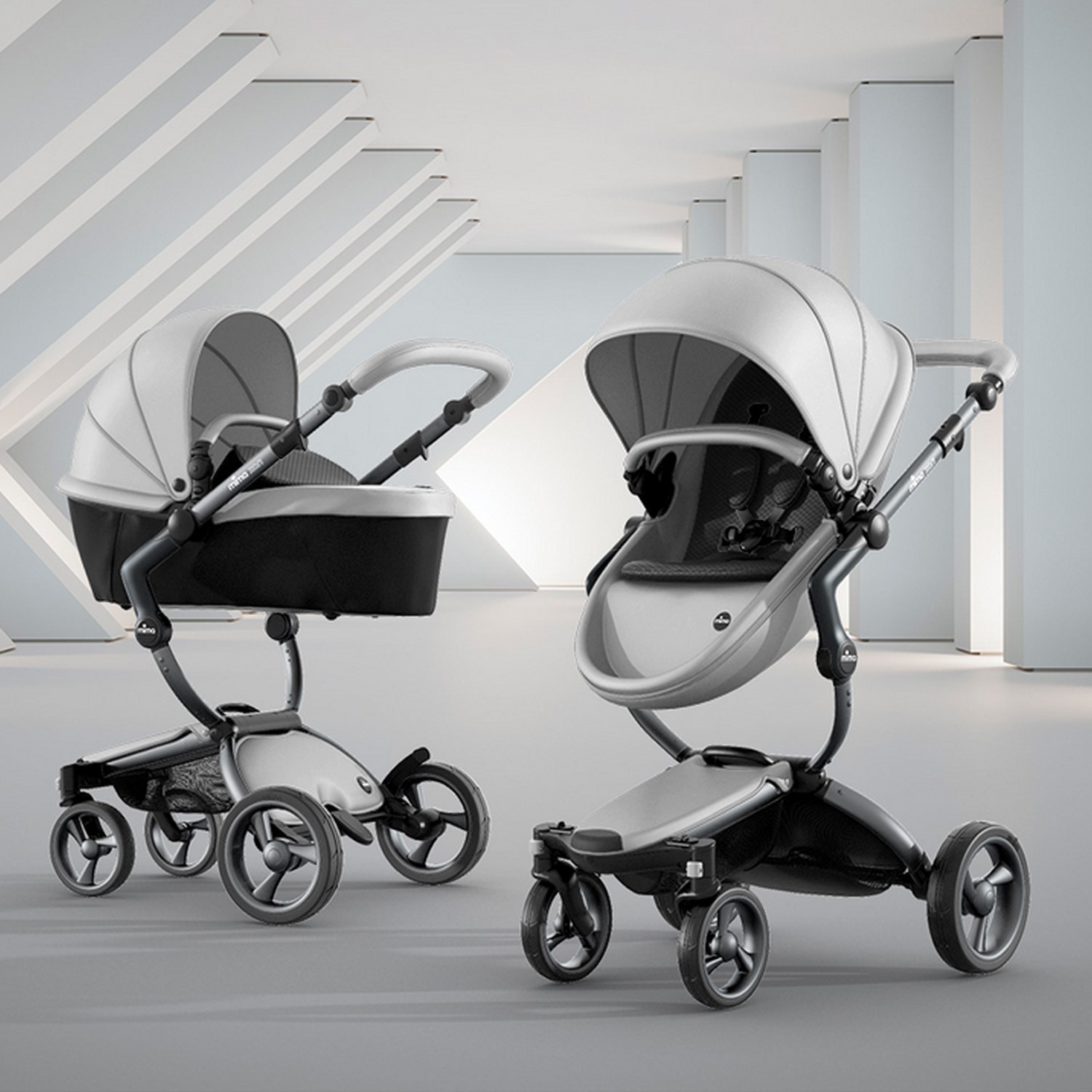 Mima Xari İkili Sistem Portbebeli Bebek Arabası Grey Fiyatı | İlke Bebe