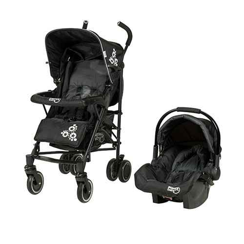 Sunny Baby 757 Jimmy Baston Travel Bebek Arabası Siyah | İlke Bebe