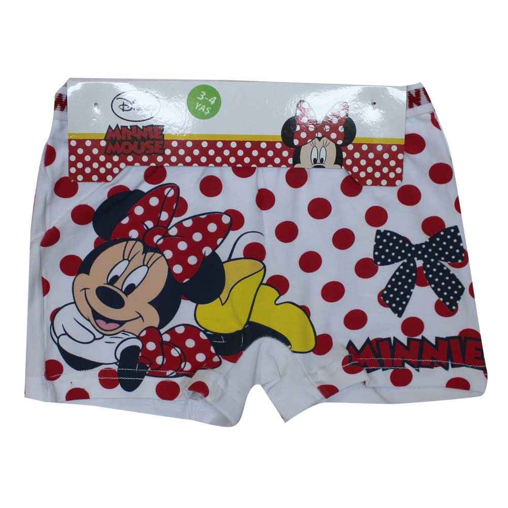 Minnie Mouse 0216 2li Kız Boxer Beyaz-Kırmızı | İlke Bebe