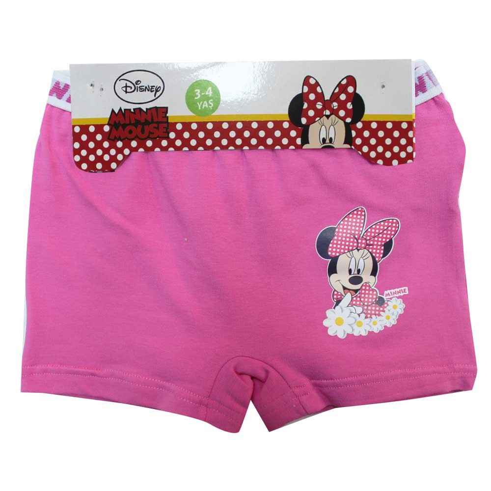 Minnie Mouse 0216 2li Kız Boxer Beyaz-Pembe | İlke Bebe