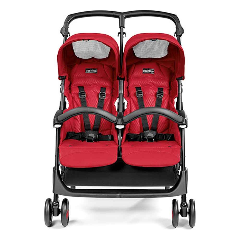 Peg Perego Aria Shopper Twin İkiz Bebek Arabası Mod Red | İlke Bebe