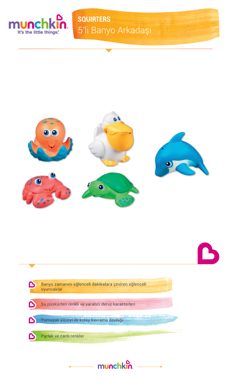Munchkin Sea Squirtes 5li Banyo Arkadaşı | İlke Bebe